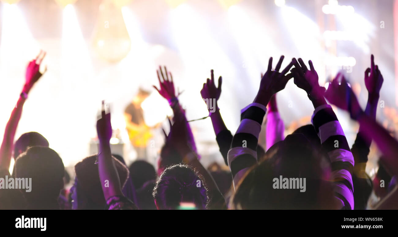 Cheering Crowd Arms High Resolution Stock Photography and Images - Alamy