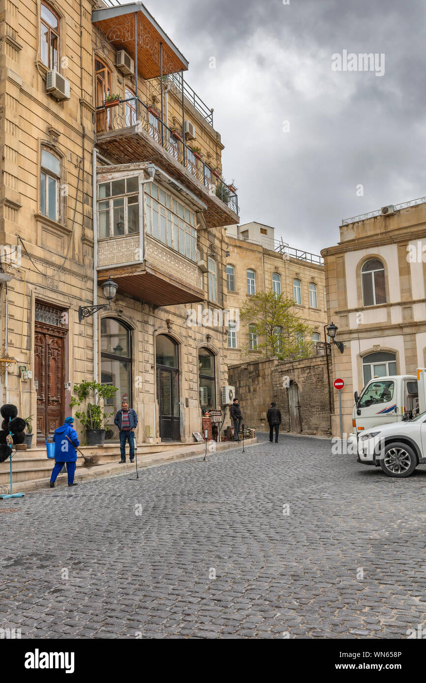 Street in Old City, Inner City, Baku, Azerbaijan Stock Photo - Alamy