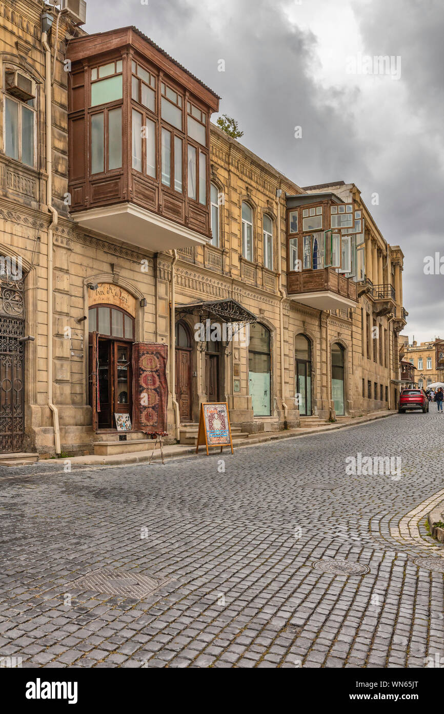Street in Old City, Inner City, Baku, Azerbaijan Stock Photo - Alamy