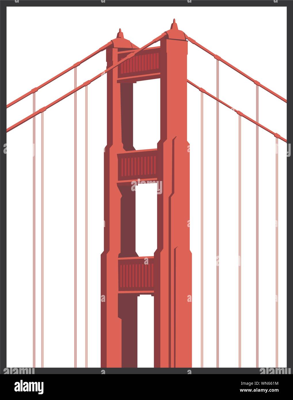 Golden Gate Bridge Stock Vector Image & Art - Alamy