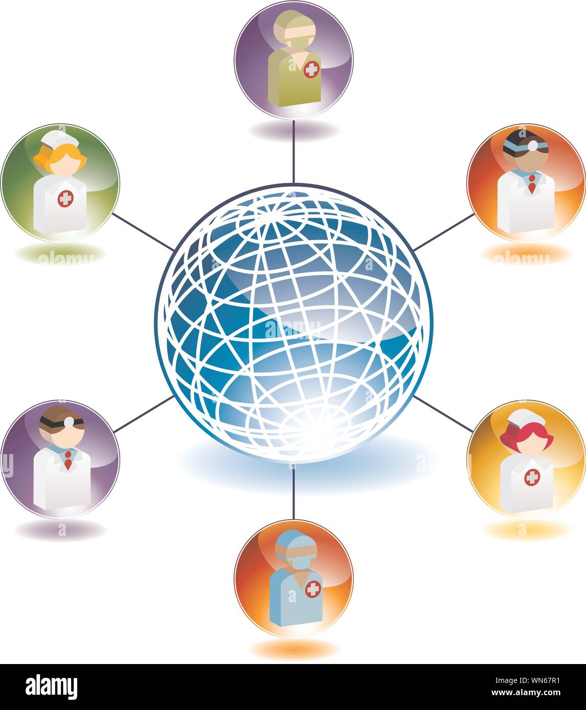Healthcare network medical group Stock Vector Images - Alamy
