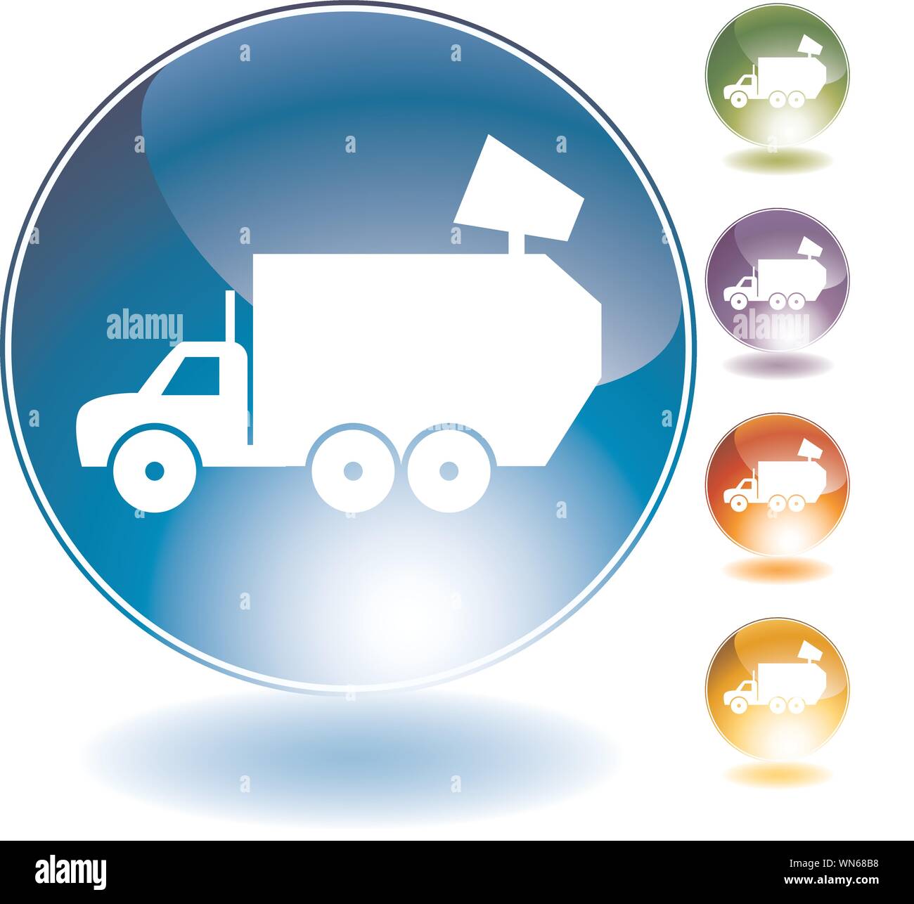 Garbage Truck Crystal Icon Stock Vector Image & Art - Alamy