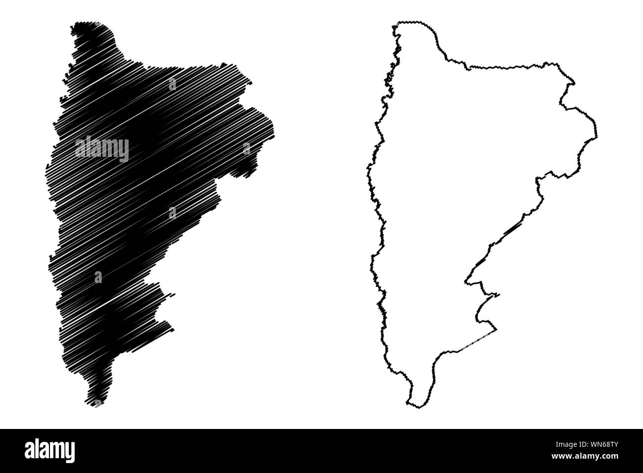 Balqa Governorate (Hashemite Kingdom of Jordan) map vector illustration ...