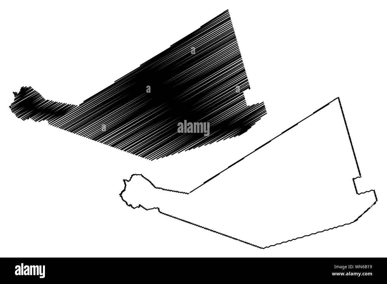 Mafraq Governorate (Hashemite Kingdom of Jordan) map vector ...