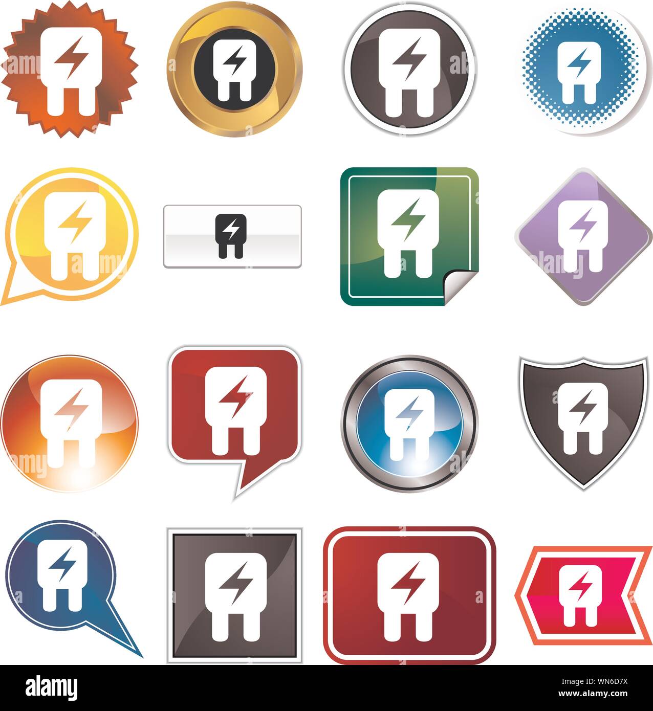 Fuse Icon Set Stock Vector Image & Art - Alamy