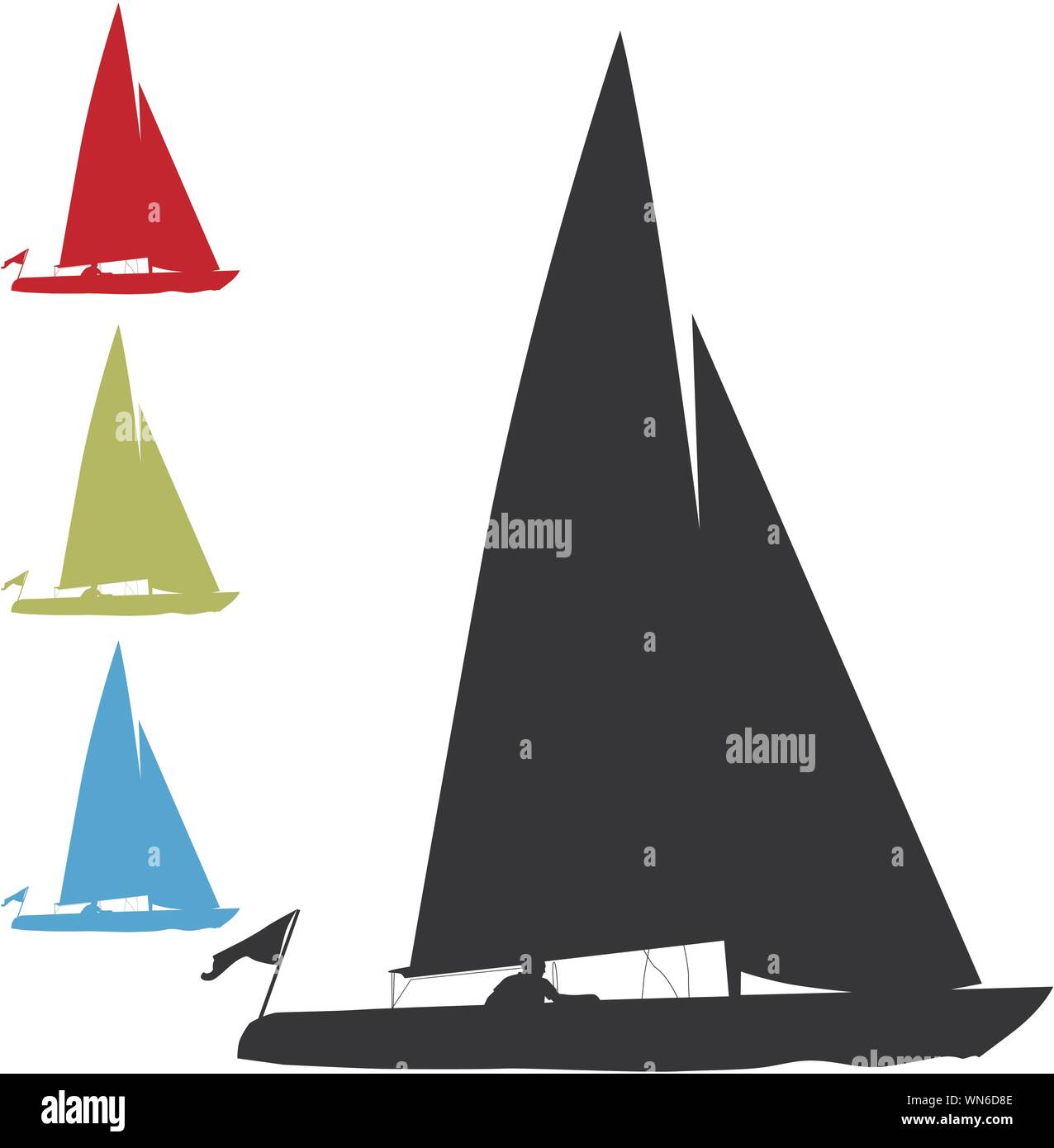Sails boats Cut Out Stock Images & Pictures - Alamy