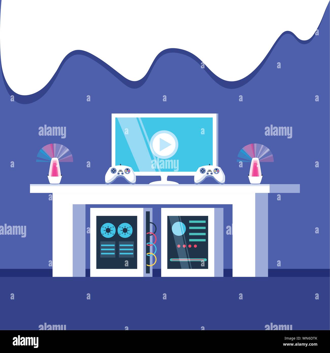 console and display games entertainment vector illustration design ...