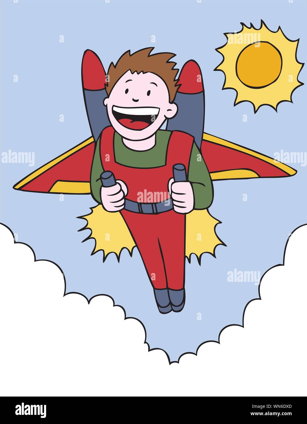 Jet pack cartoon Stock Vector Images - Alamy