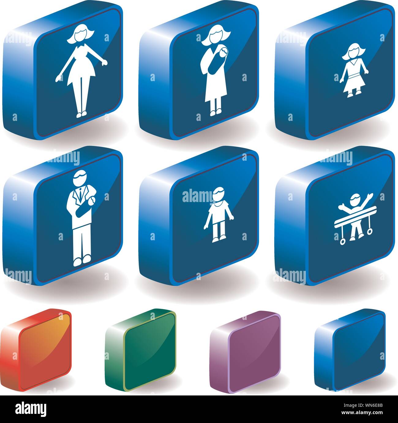 Entire family icon hi-res stock photography and images - Alamy