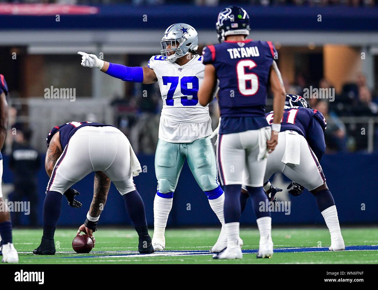 August 24th, 2019:.Dallas Cowboys defensive tackle Trysten Hill (79) in ...