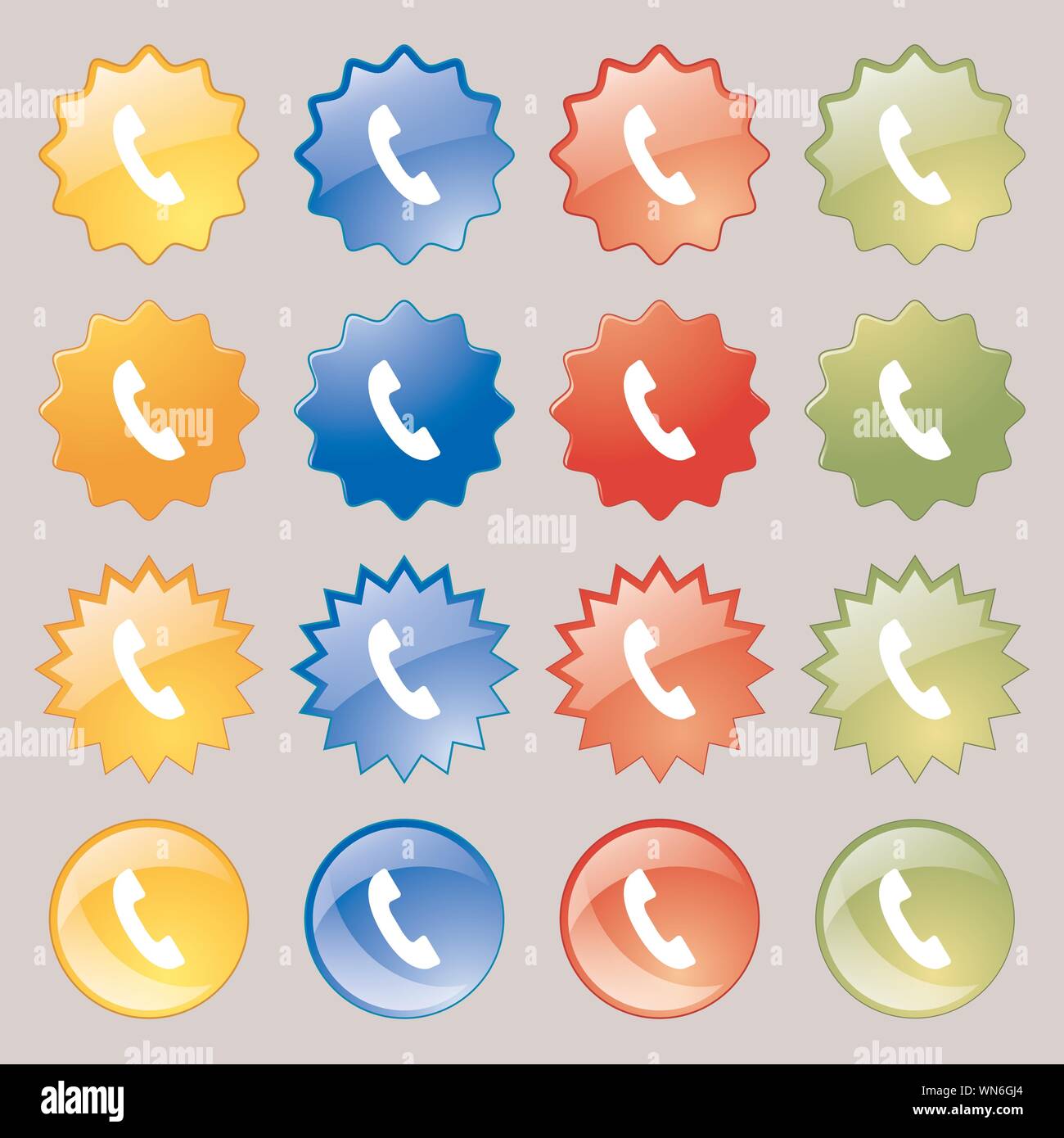 Phone sign icon. Support symbol. Call center. Big set of 16 colorful ...