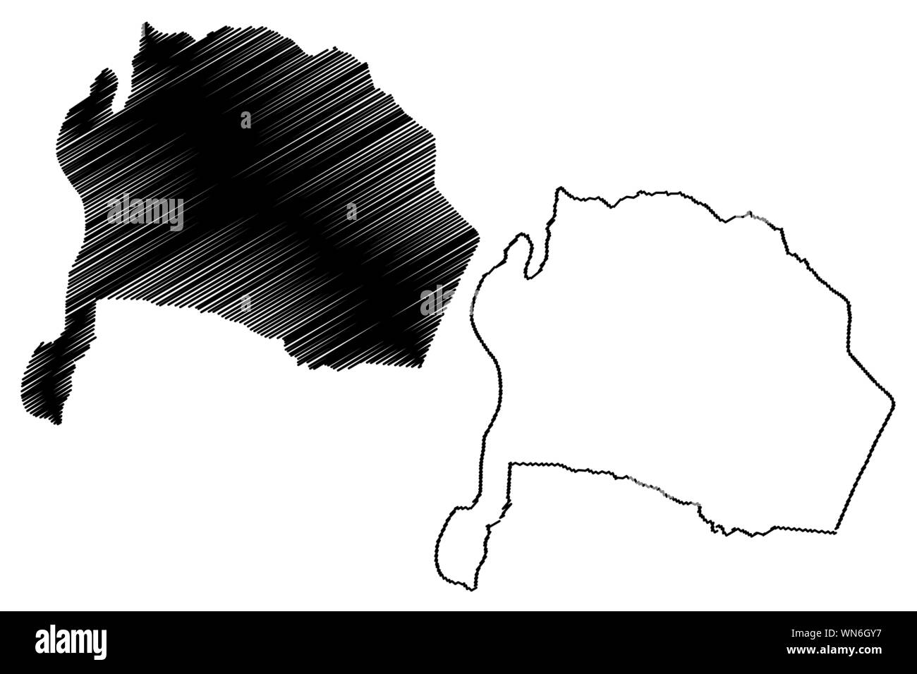 Karak Governorate (Hashemite Kingdom of Jordan) map vector illustration ...