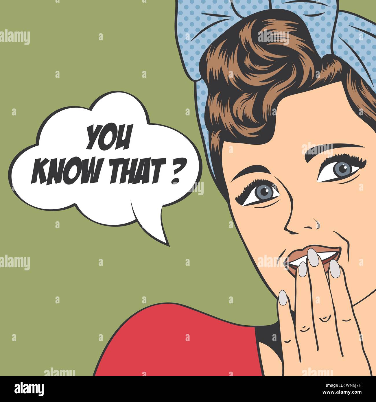 cute retro woman in comics style Stock Vector Image & Art - Alamy