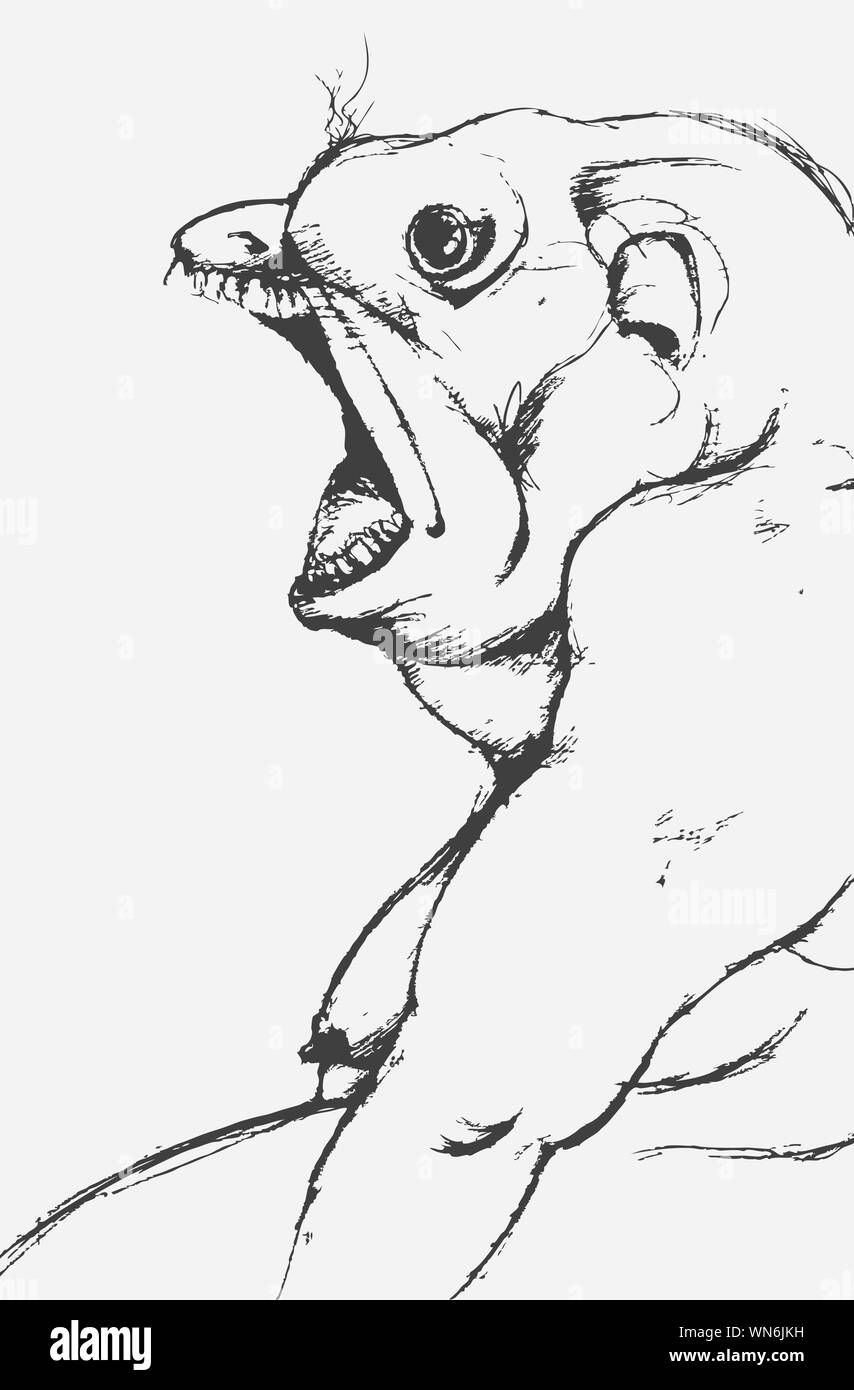 Starving Creature Stock Vector Images - Alamy