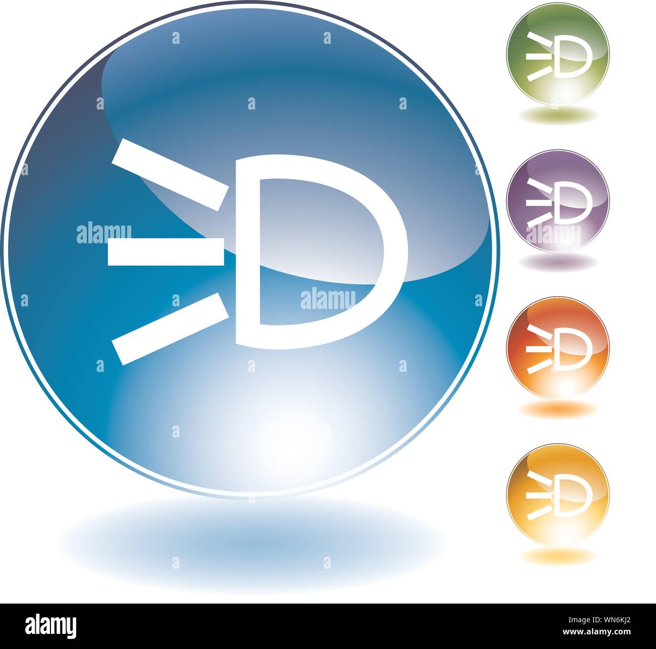 Headlight Crystal Icon Stock Vector Image & Art - Alamy
