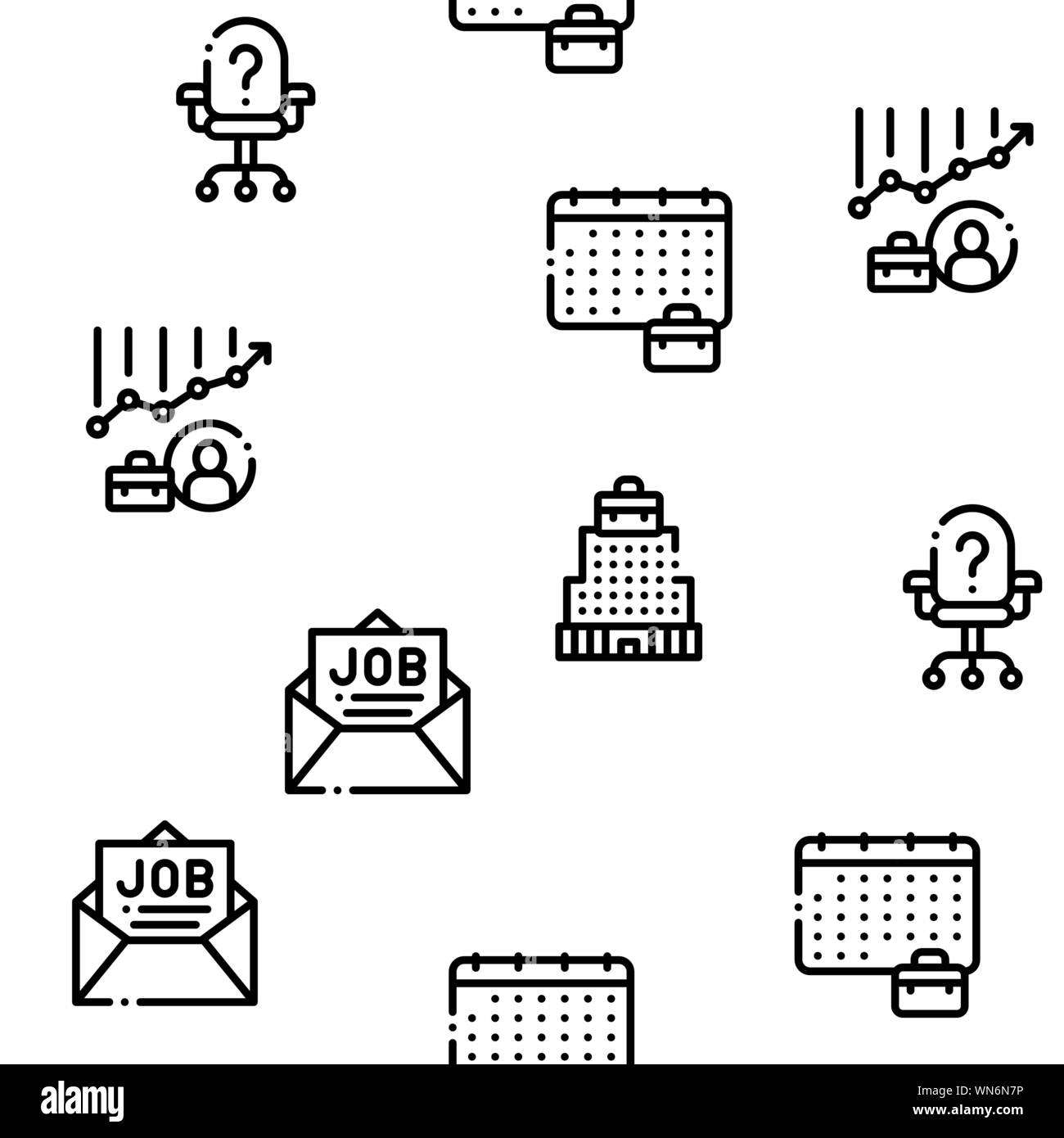 Job Hunting Seamless Pattern Vector Stock Vector Image & Art - Alamy