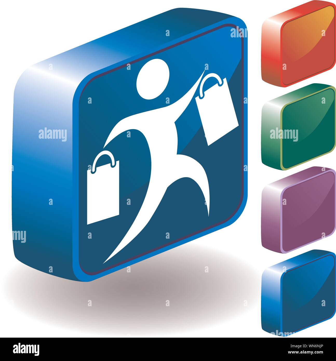 Shopping Icon 3D Stock Vector Image & Art - Alamy