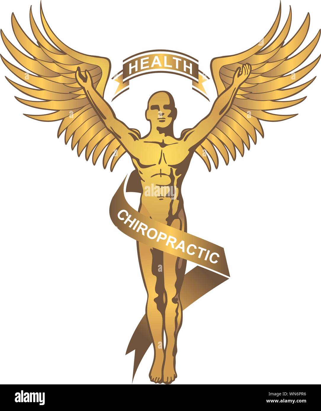 Chiropractic Symbol - Gold Stock Vector Image & Art - Alamy