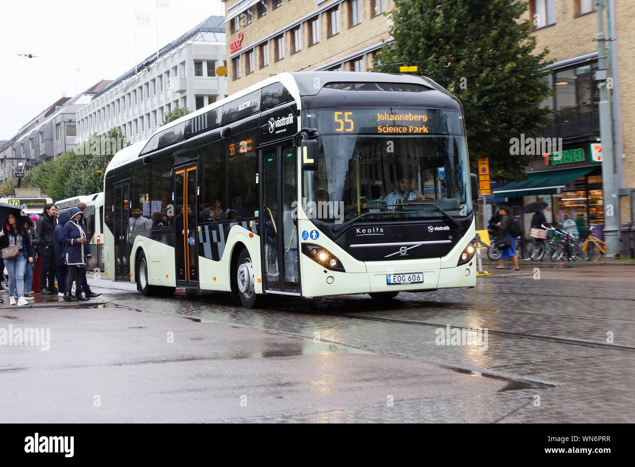 Gothenburg, Sweden - September 2, 2019: A Volvo electric battery ...