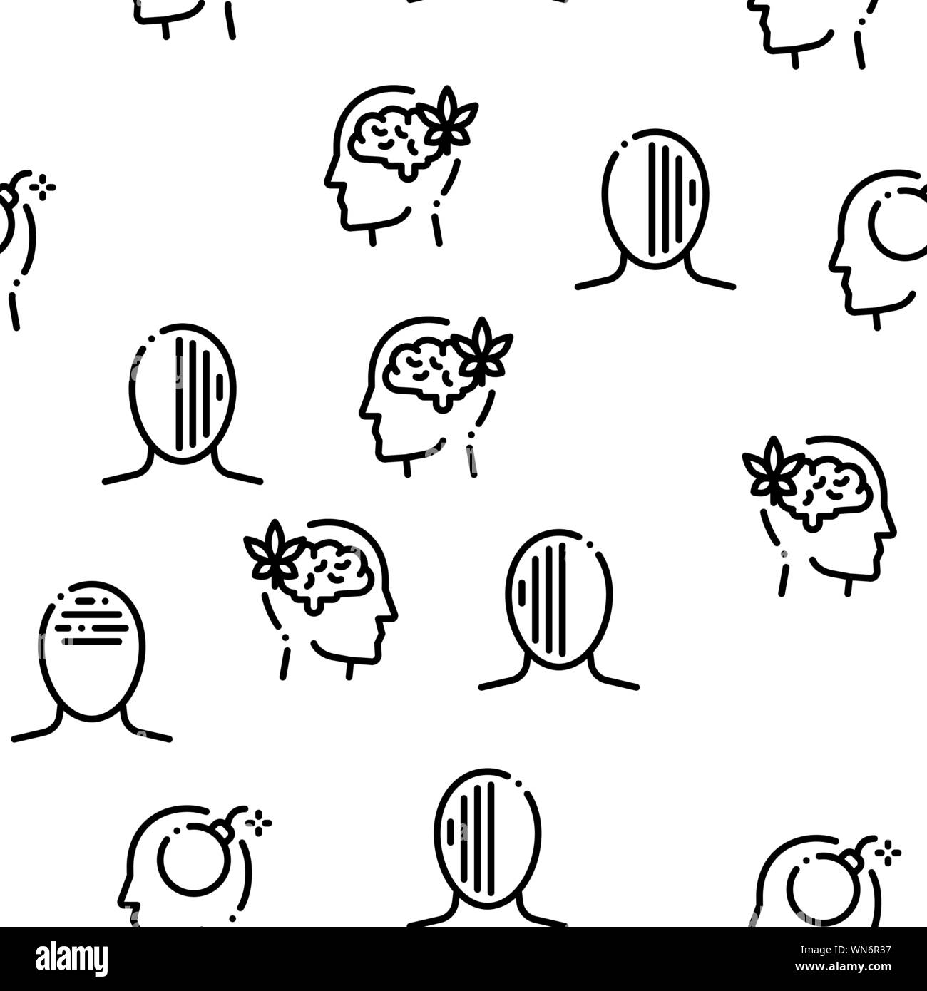 Headache Seamless Pattern Vector Stock Vector Image & Art - Alamy