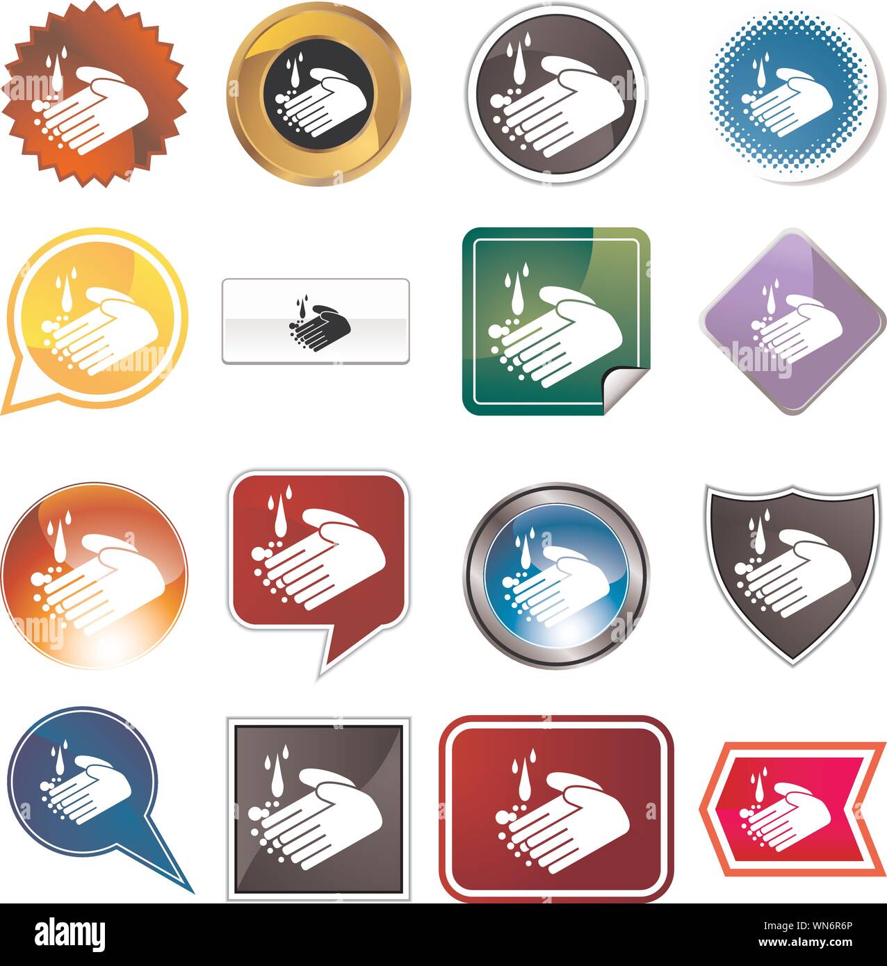 Handwashing Icon Set Stock Vector Image & Art - Alamy