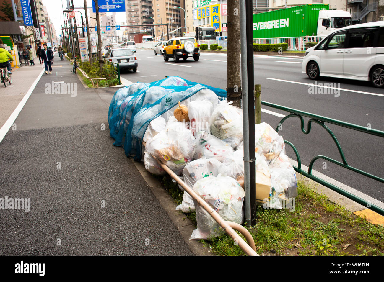 Bin area for japanese people dropping garbage and waste wait cleaner ...