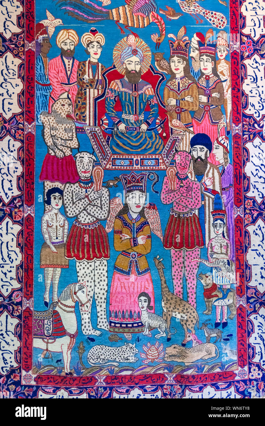 Traditional Persian carpet, Carpet Museum of Iran,Tehran, Iran Stock ...