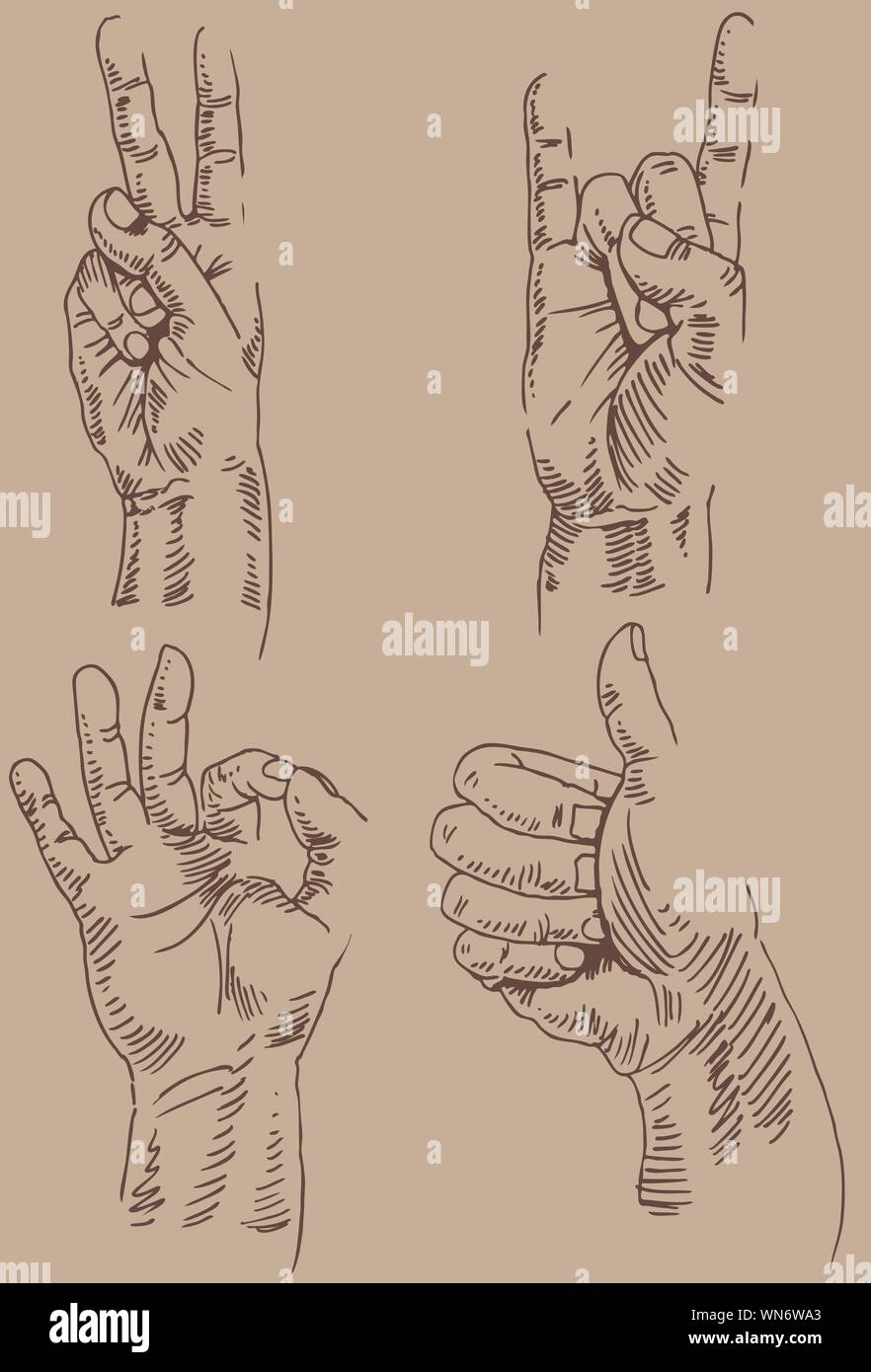 Hand signing peace hi-res stock photography and images - Alamy