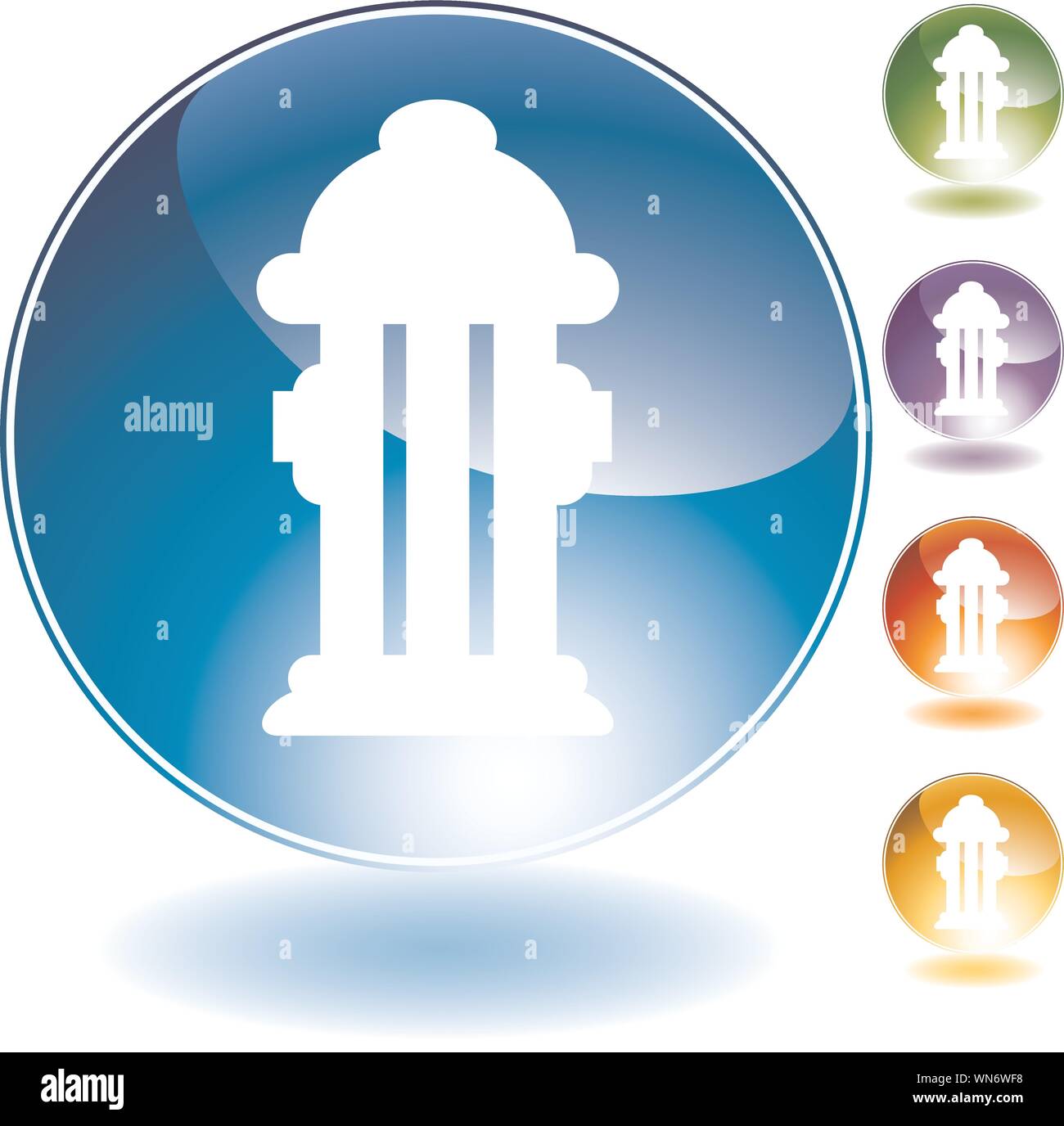 Yellow fire hydrant and sign Stock Vector Images - Alamy