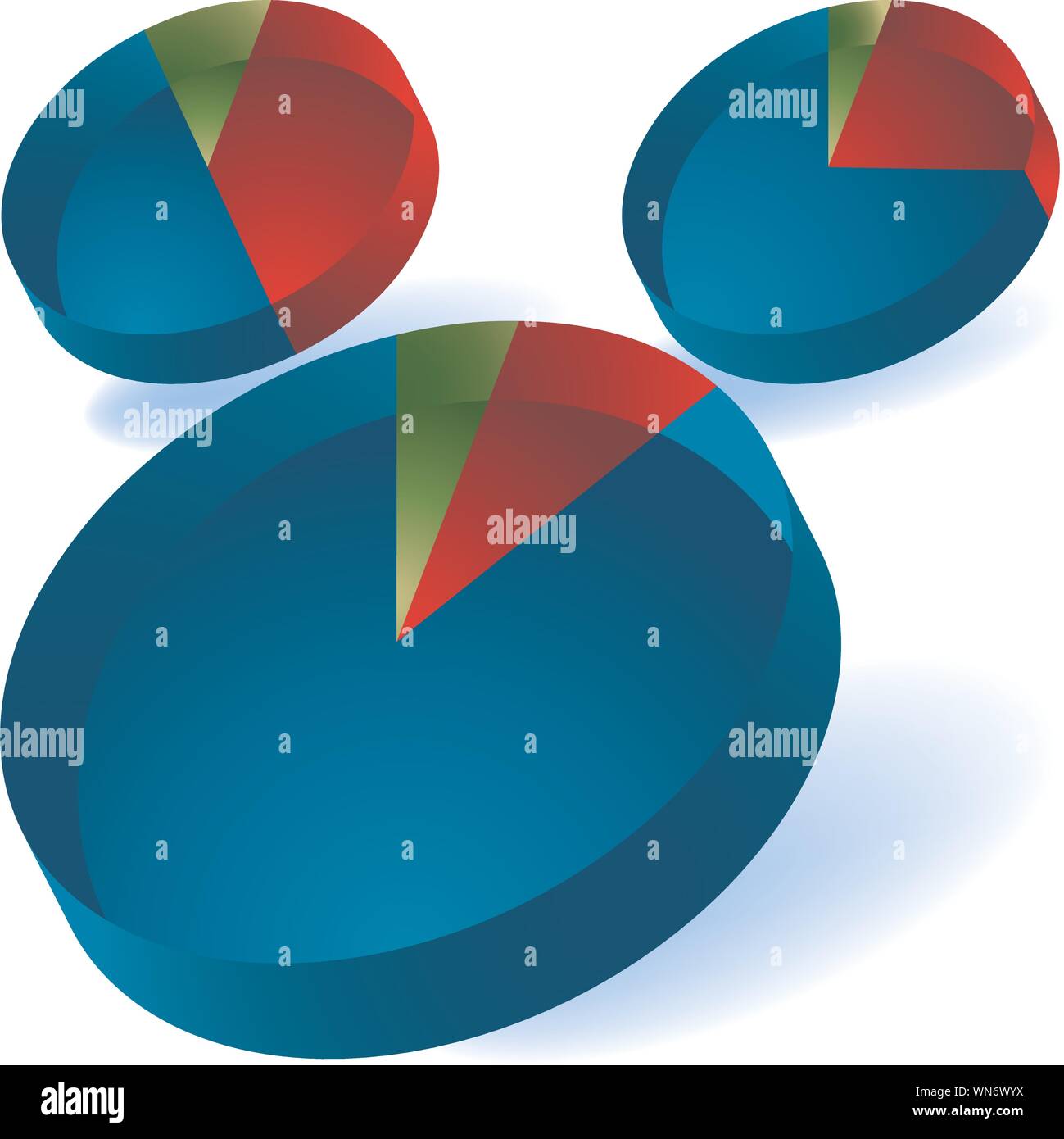 3D Pie Chart Stock Vector Image & Art - Alamy
