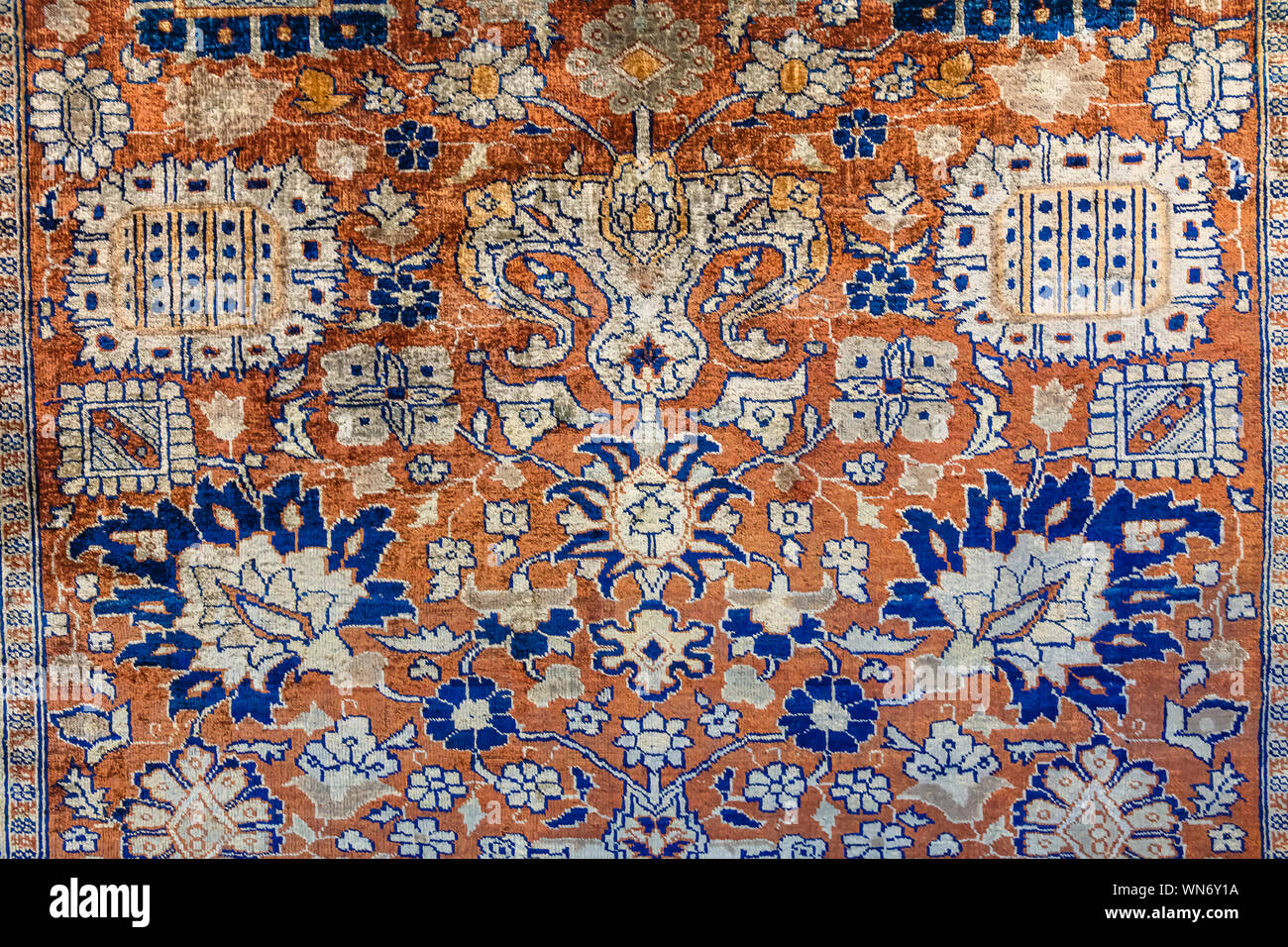 Traditional Persian carpet, Carpet Museum of Iran,Tehran, Iran Stock ...