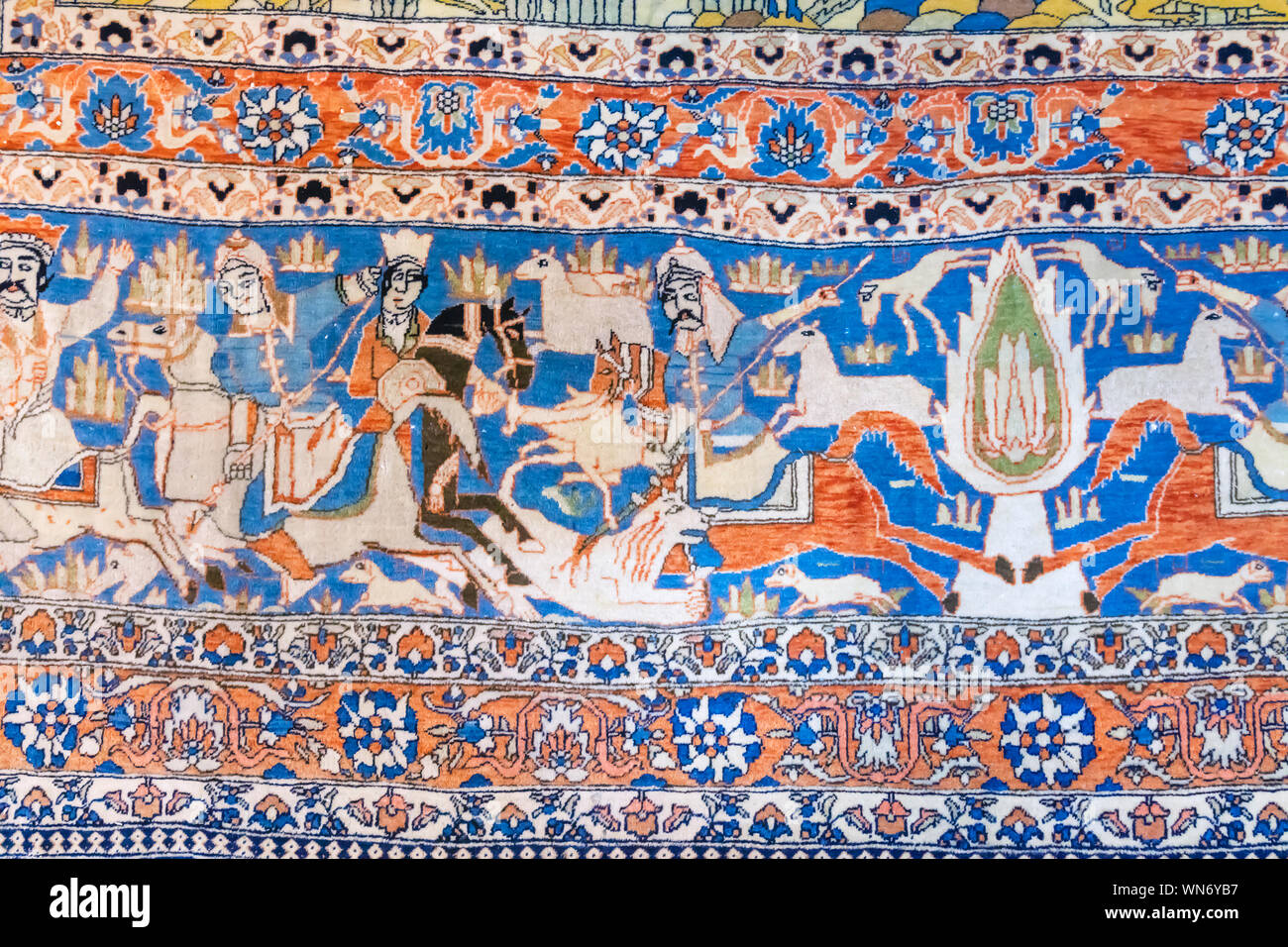 Traditional Persian carpet, Carpet Museum of Iran,Tehran, Iran Stock ...