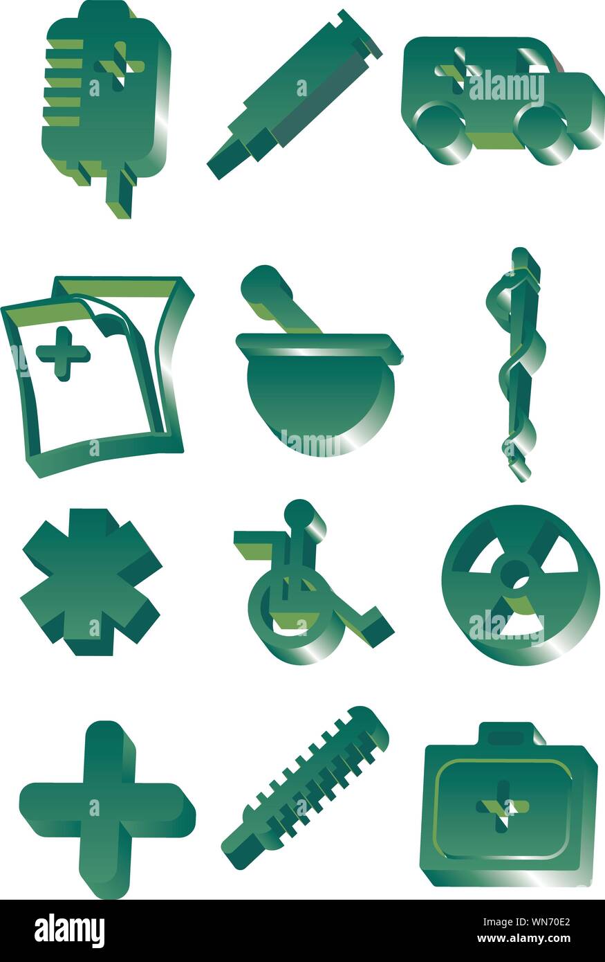 3d caduceus medical symbol Stock Vector Images - Alamy