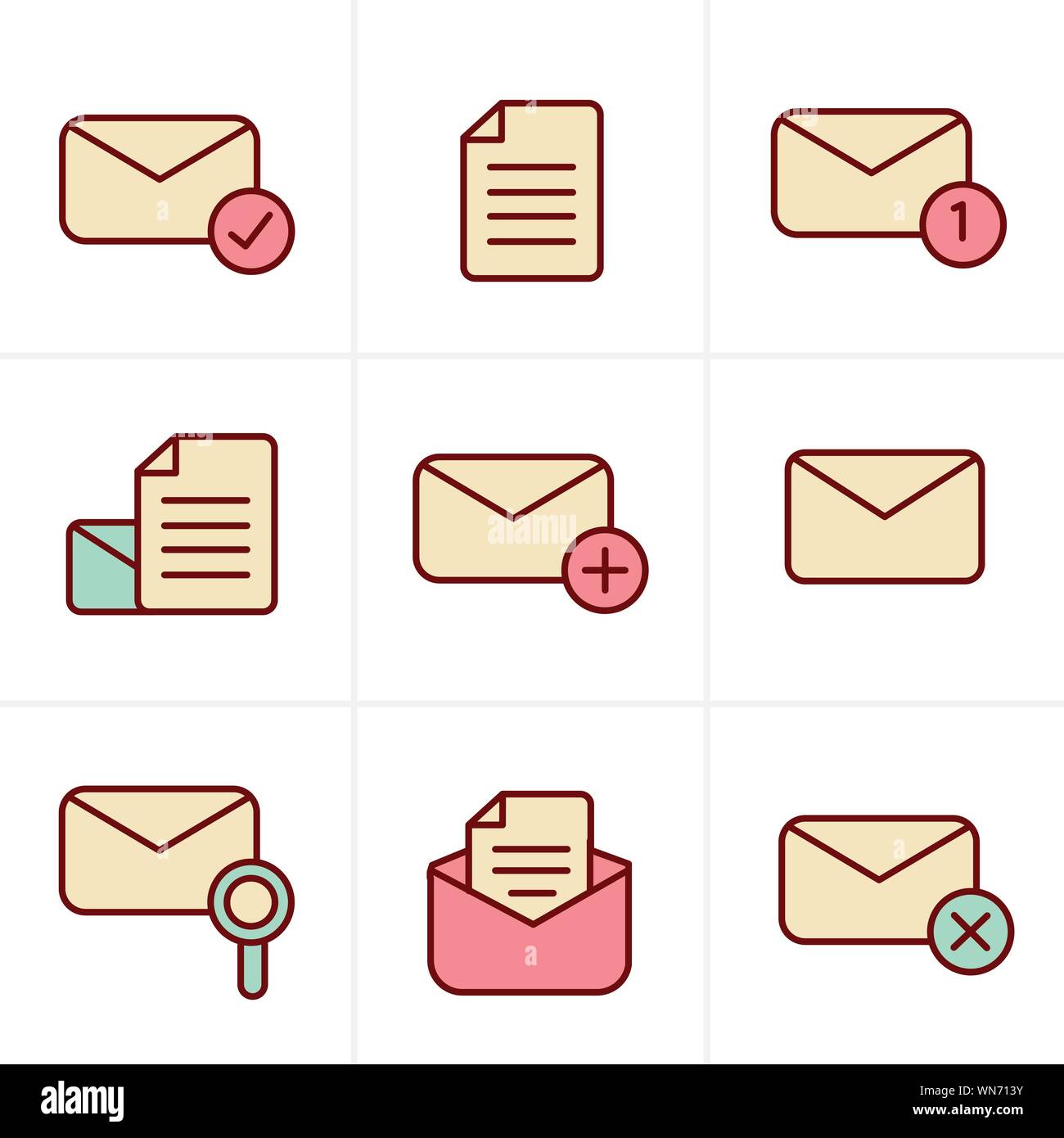 Icons Set of icons for messages. Vector Design Stock Vector Image & Art ...