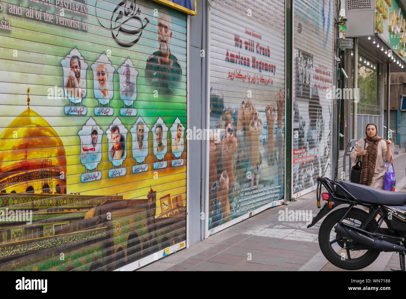Wall painting on former Embassy of the United States, Tehran, Iran ...