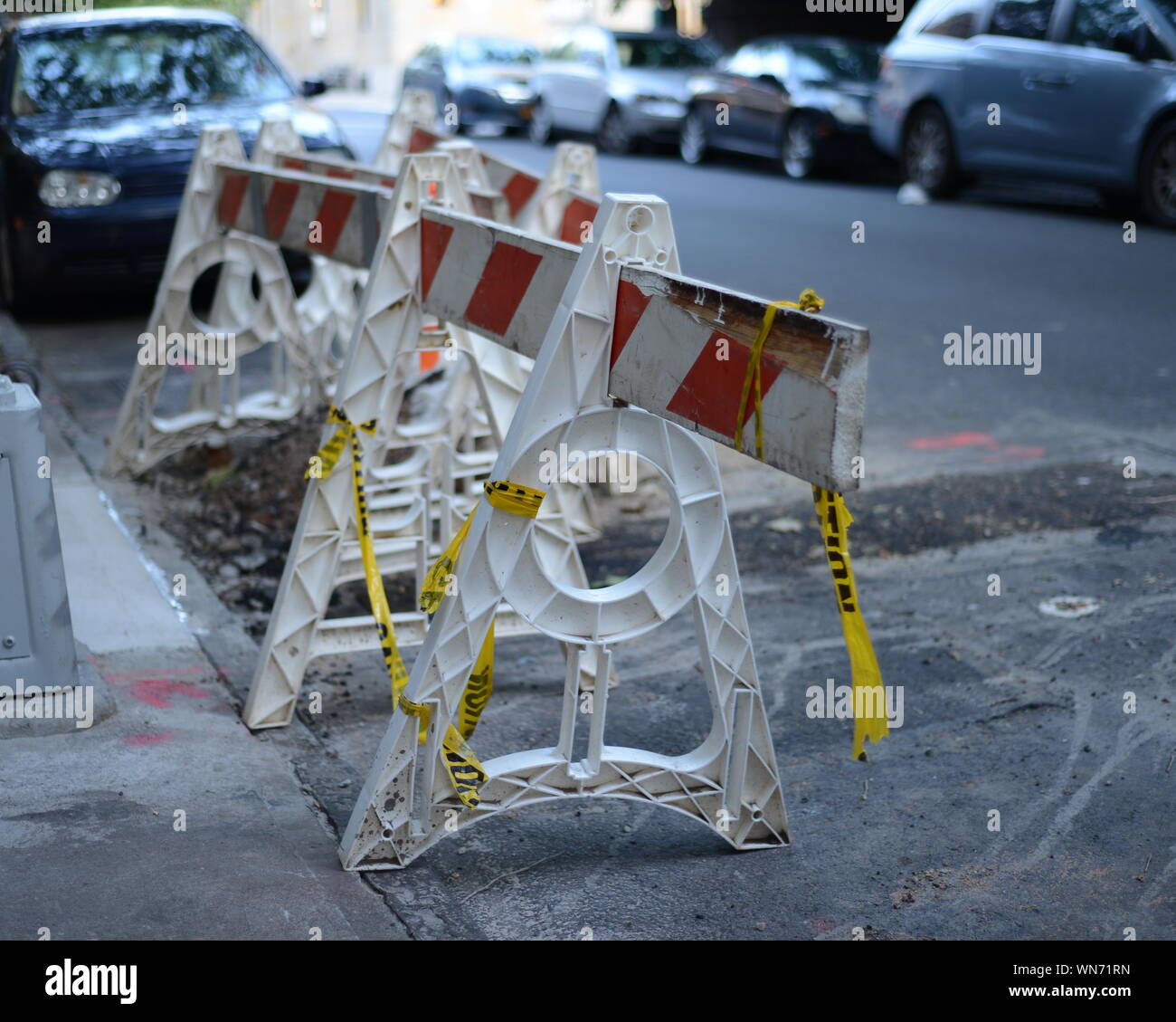 Construction barriers hi-res stock photography and images - Alamy