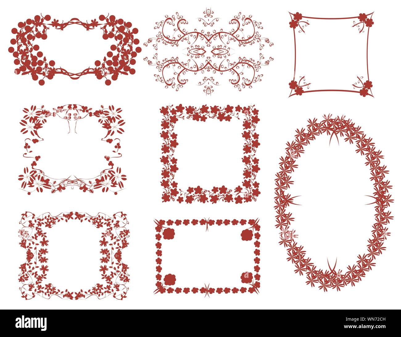 Black floral frames Cut Out Stock Images & Pictures - Alamy
