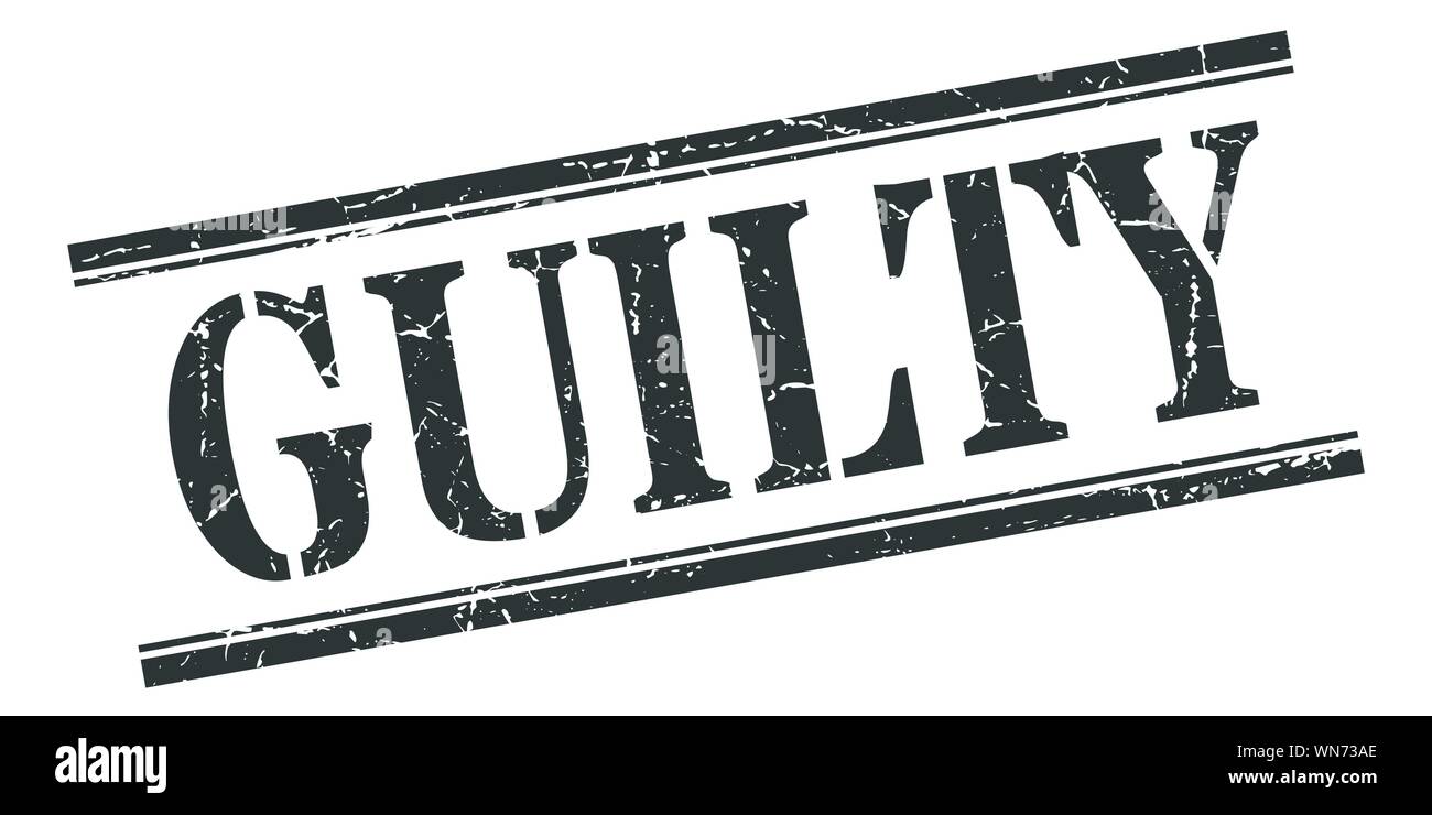 guilty stamp. guilty square grunge sign. guilty Stock Vector Image ...