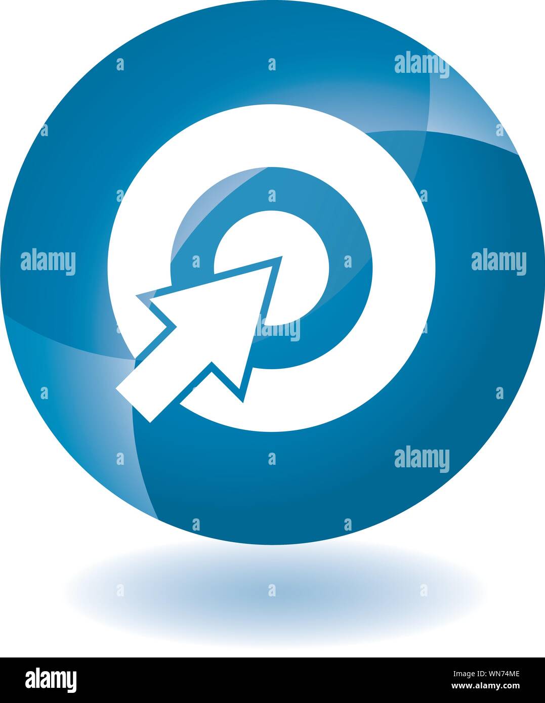 Blue Icon - Bullseye Stock Vector Image & Art - Alamy