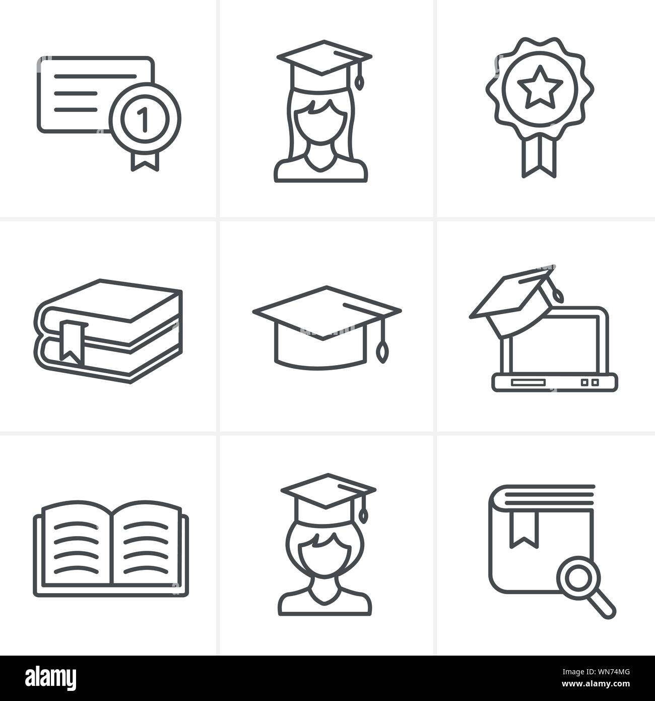 Wisdom line icons collection Stock Vector Images - Alamy