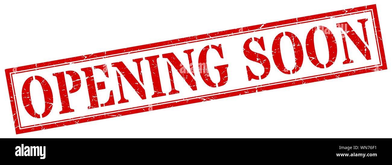 Opening soon red square hi-res stock photography and images - Alamy