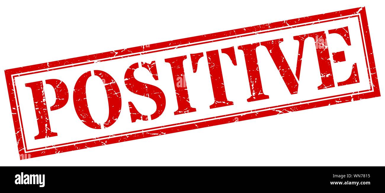 positive stamp. positive square grunge sign. positive Stock Vector ...