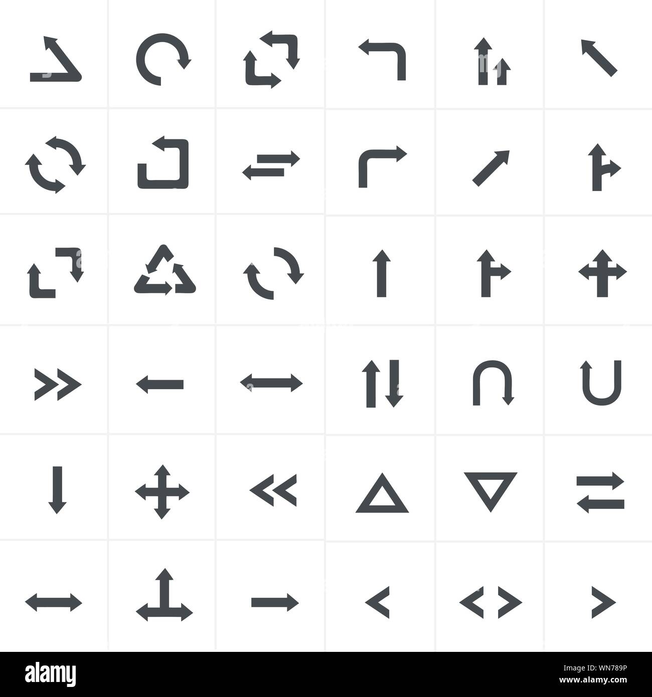 Vector illustration of black arrow icons Stock Vector Image & Art - Alamy