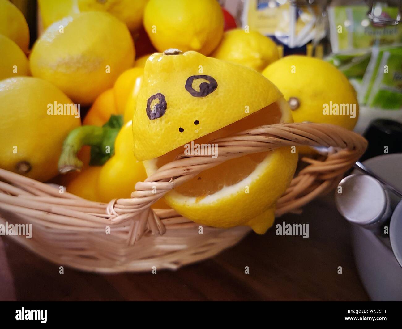 Lemon smiley face hi-res stock photography and images - Alamy