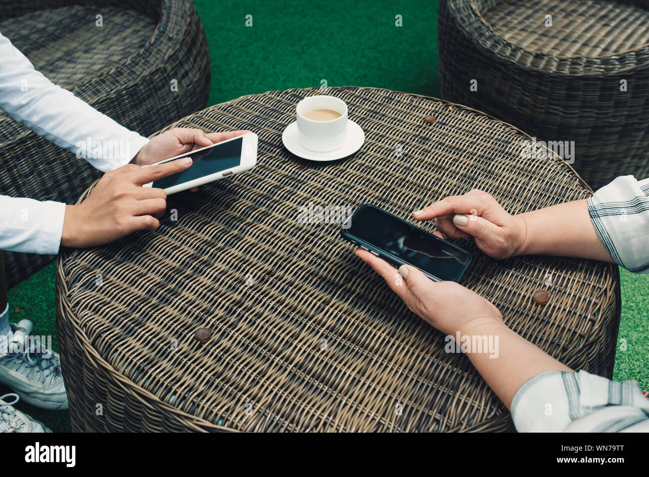 Using two hands hi-res stock photography and images - Alamy