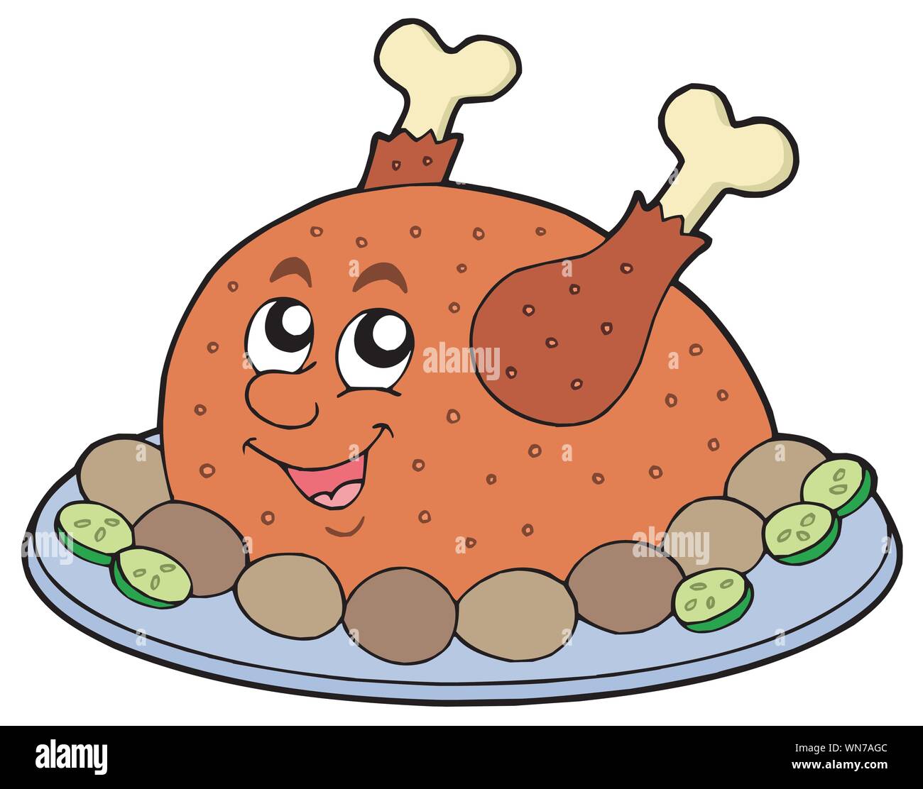 Cartoon roast meat Stock Vector Image & Art - Alamy