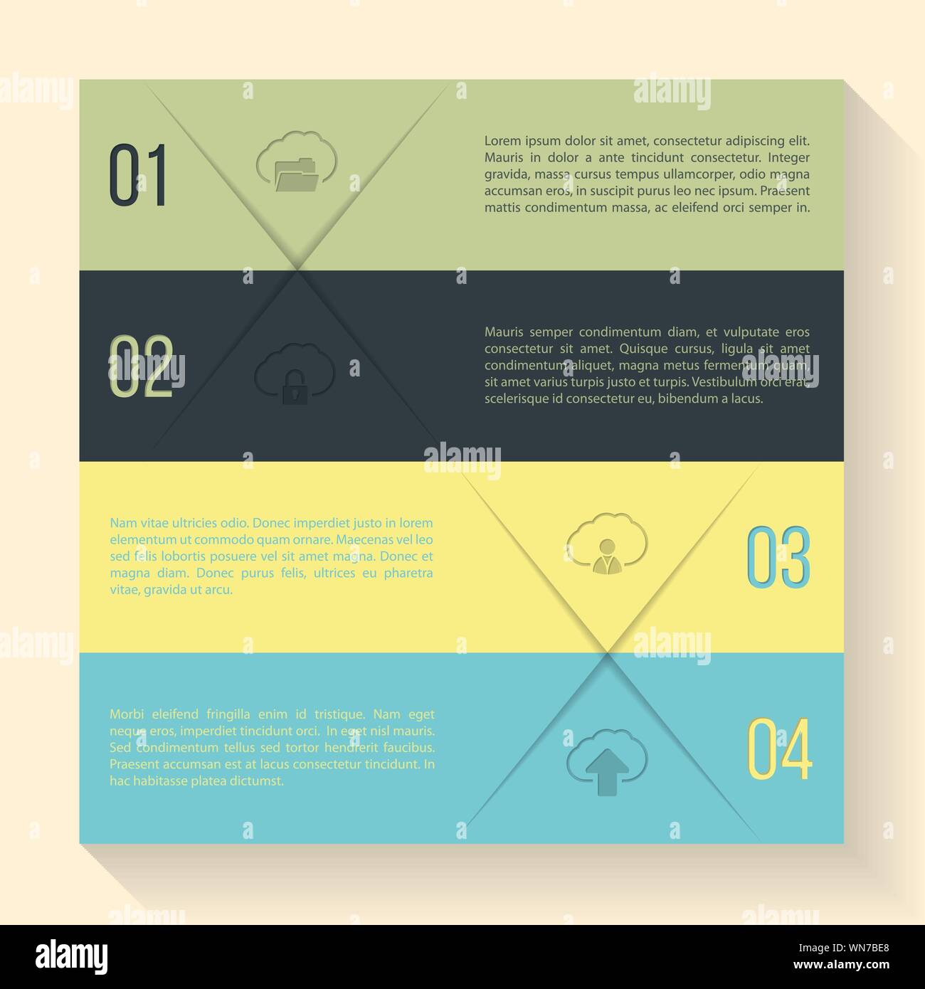 Infographic design with cloud icons Stock Vector Image & Art - Alamy