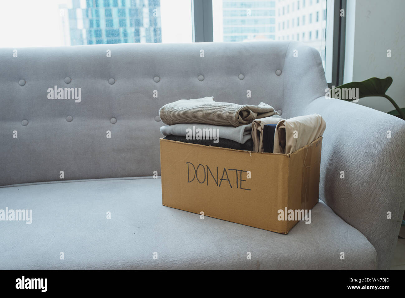 Packing boxes for donation hi-res stock photography and images - Alamy