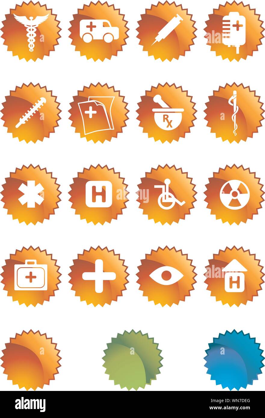 Medical Icon Set Stock Vector Image & Art - Alamy