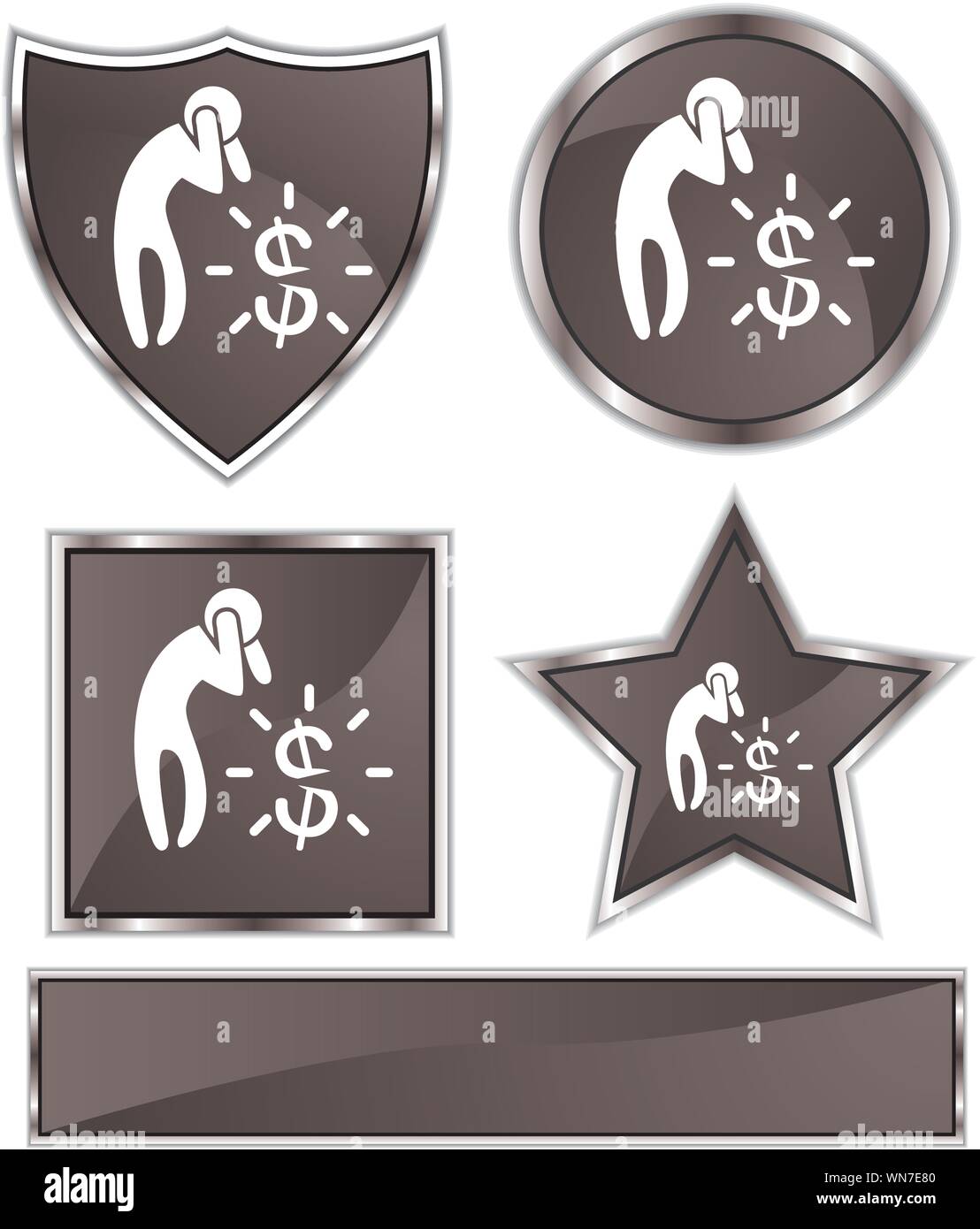 Money Problem Icon Stock Vector Image & Art - Alamy